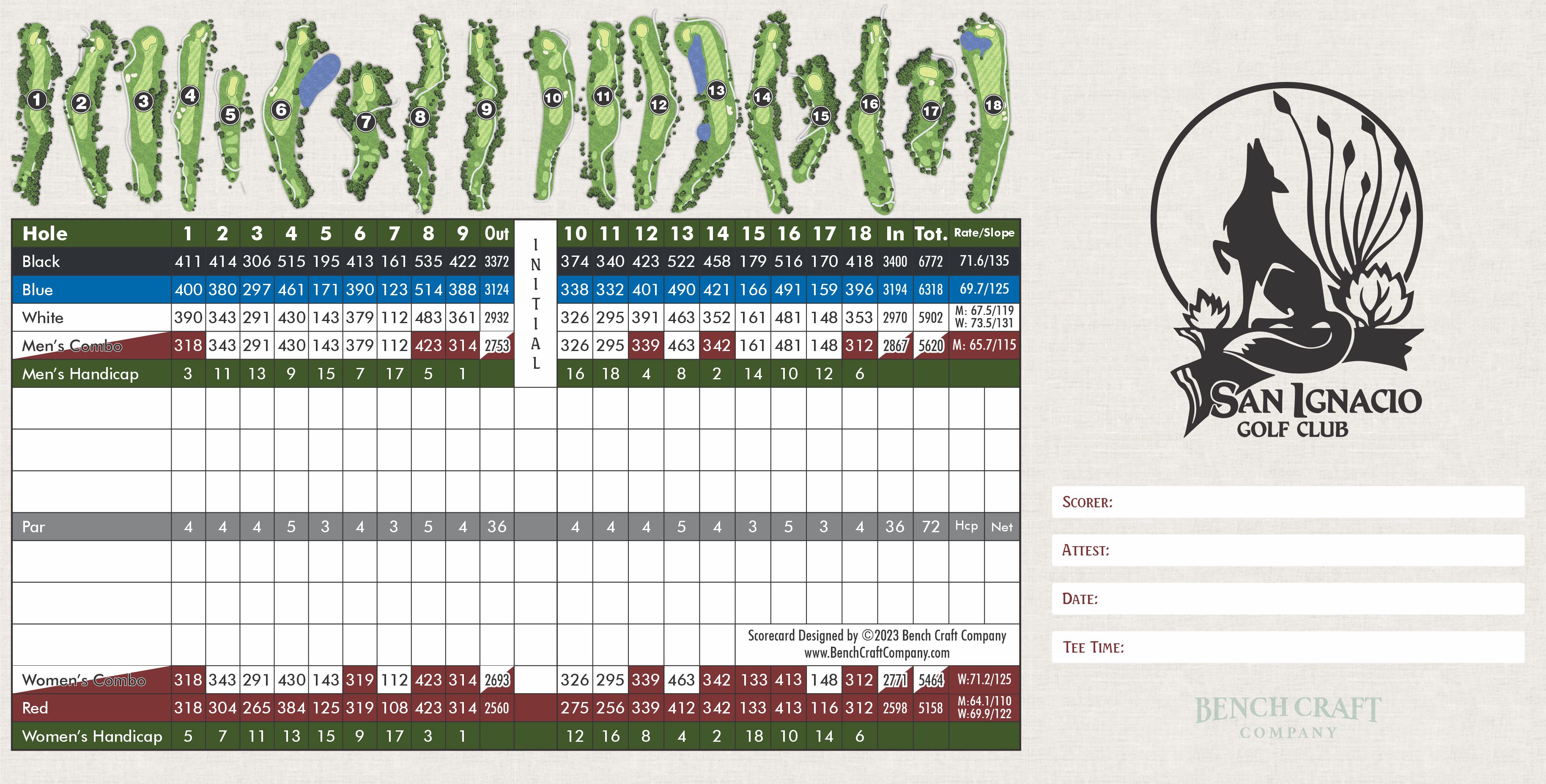 Scorecard - San Ignacio Golf Club